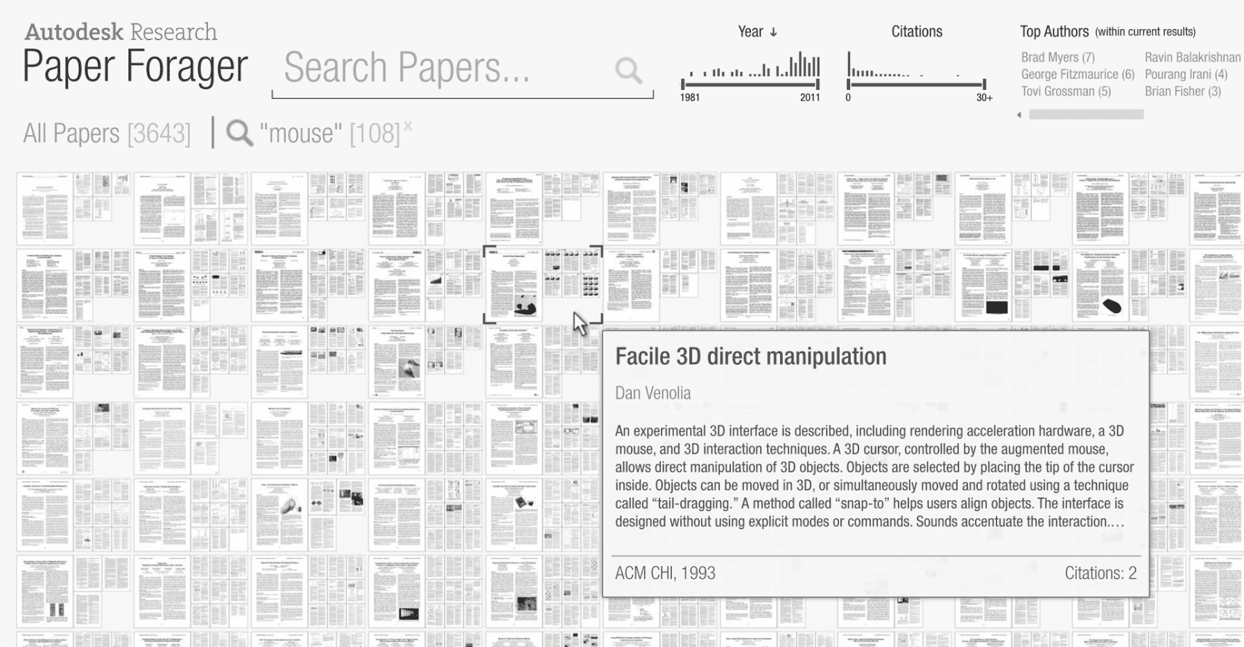 Paper Forager: Supporting the Rapid Exploration of Research Document ...