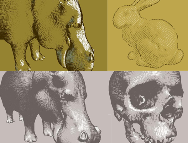 Dynamic 2D Patterns for Shading 3D Scenes