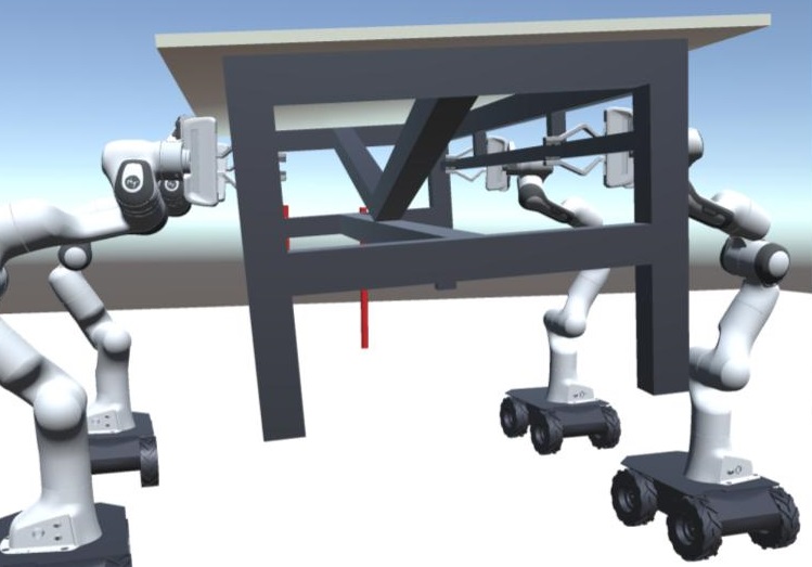 A Force Mediated Controller For Cooperative Object Manipulation With Independent Autonomous Robots